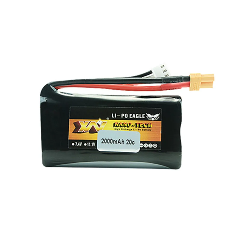 Original Rc Battery 2S 7.4V 2000mAh 20c Li-ion Battery for Huina 580550 ...