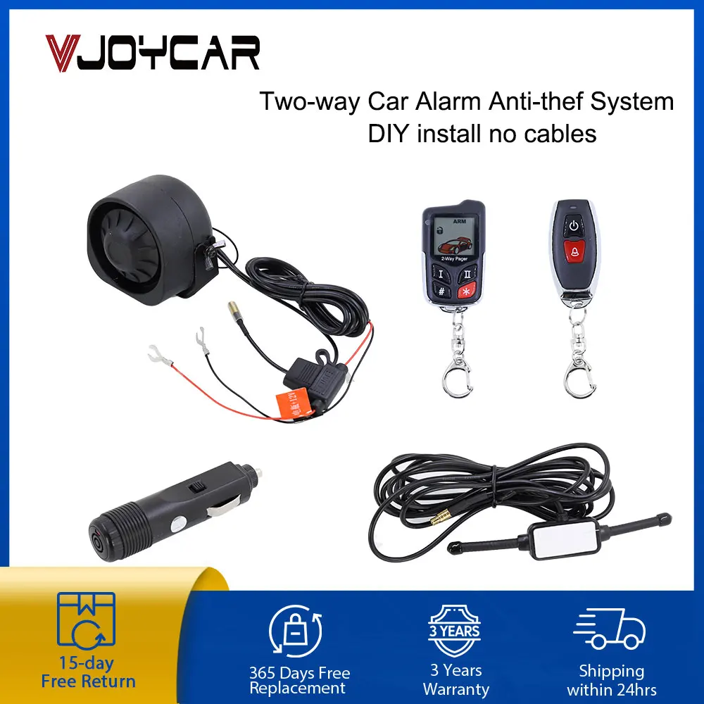 Vjoycar 2021 Newest Wireless Two way Car Security Alarm System Easy ...