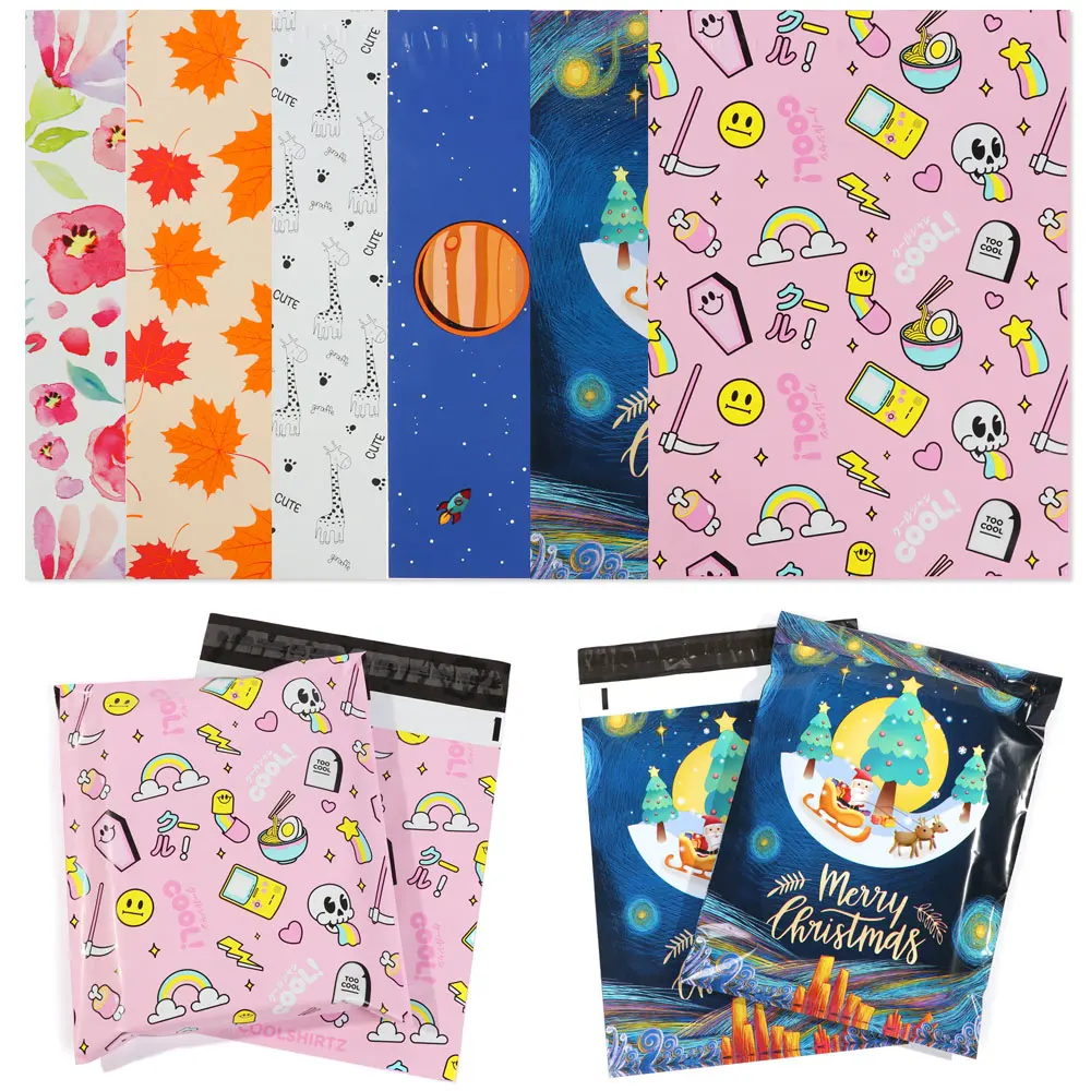 10pcs-Pattern-Printed-Poly-Mailer-Without-Padded-Envelopes-Self-Seal ...