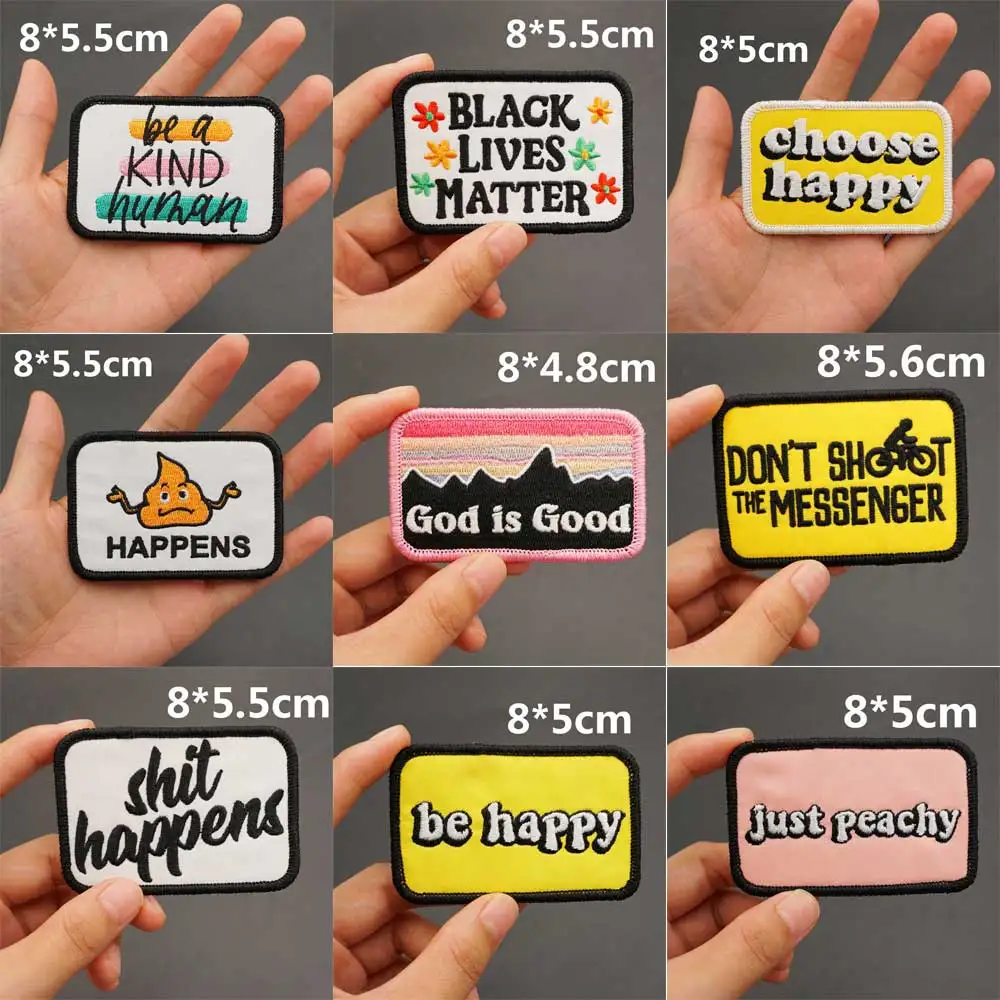 Punk-Rock-Name-Tags-BLACK-LIVES-MATTER-Embroidered-Sew-on-Hook-Back ...