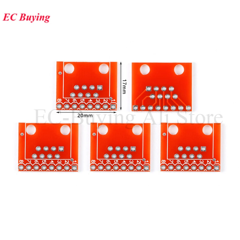 5pcs Rj45 Breakout Board Module Rj45 To Dip Adapter Plate Board ...