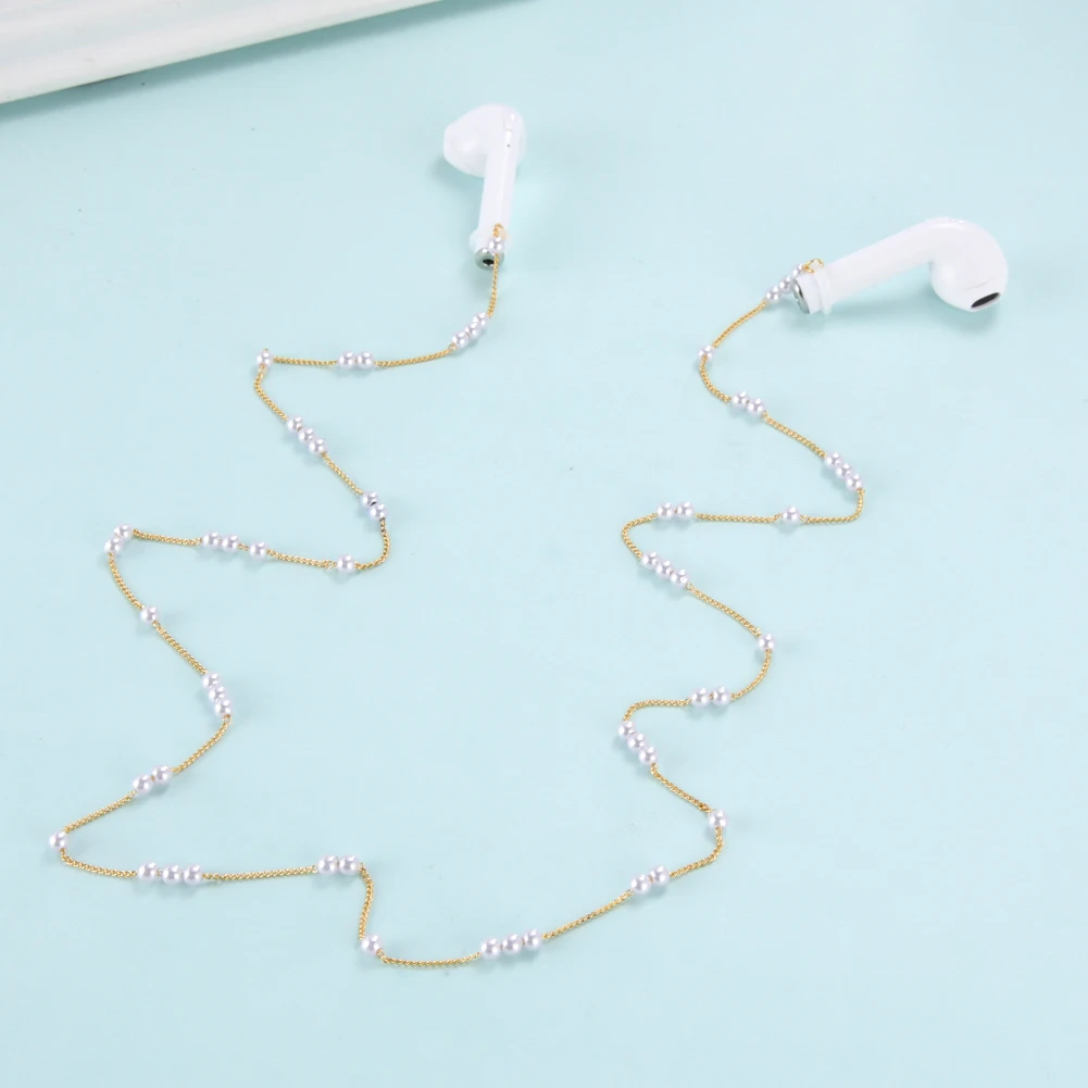 Cazador-Women-Wireless-Earphones-Anti-Lost-Chain-Beaded-Headphone ...