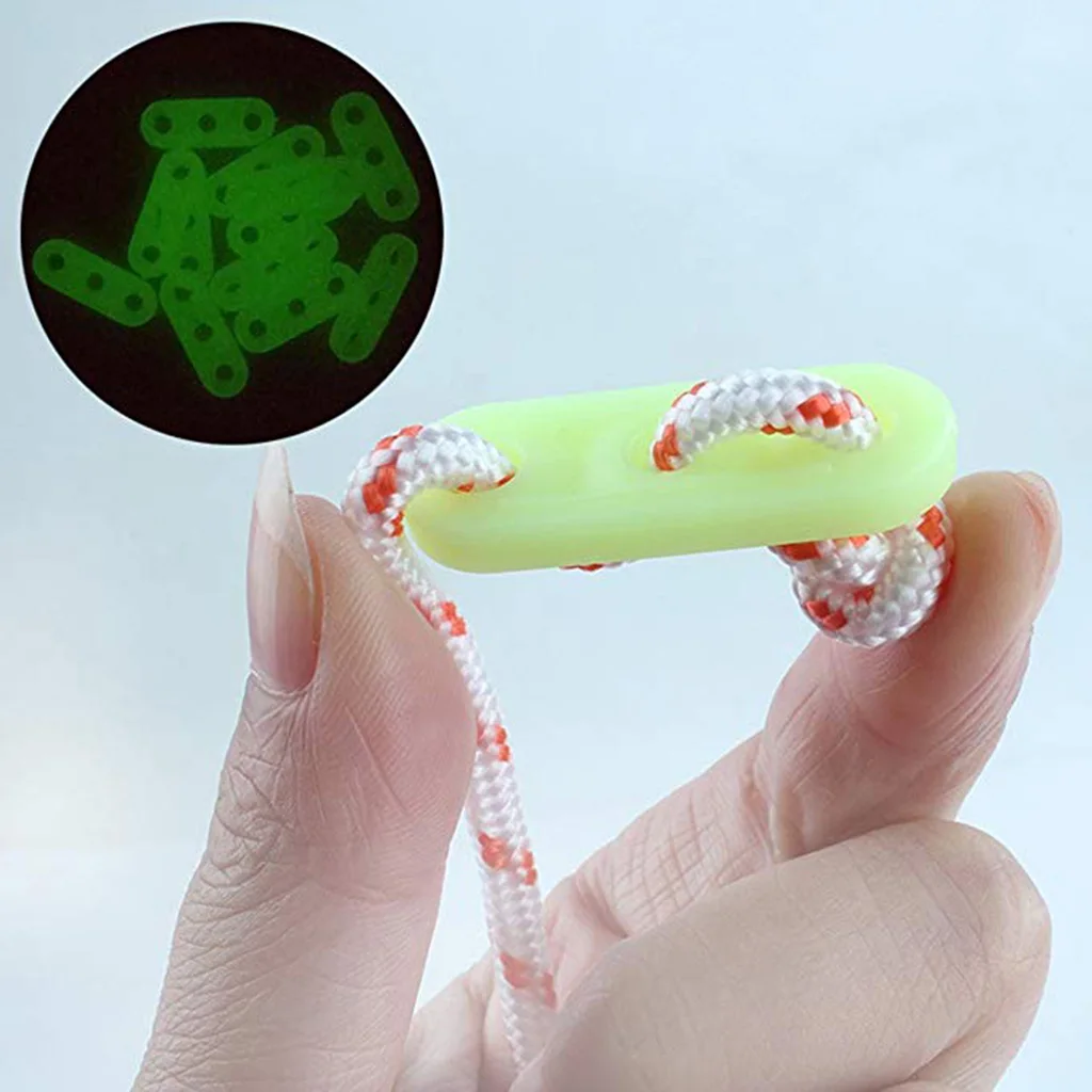 10Pcs-Glow-In-Dark-Plastic-Tent-Lock-Rope-Fastener-Adjuster-Guyline ...