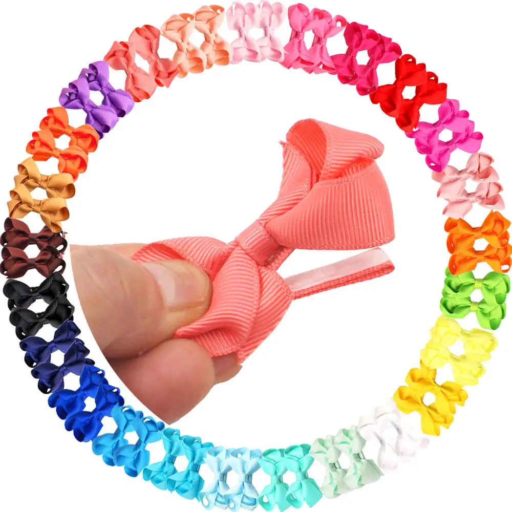 Lazos de pelo de 2 pulgadas para niñas pequeñas, Mini lazos de cinta de ...