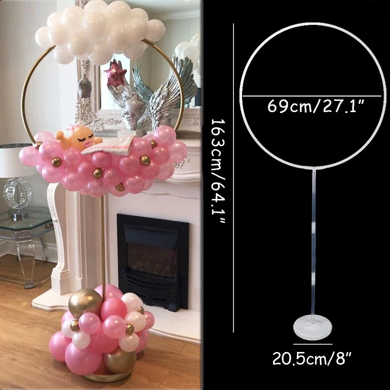 163x73cm-Circle-Balloon-Arch-Stand-round-Balloons-Holder-Column-kids ...