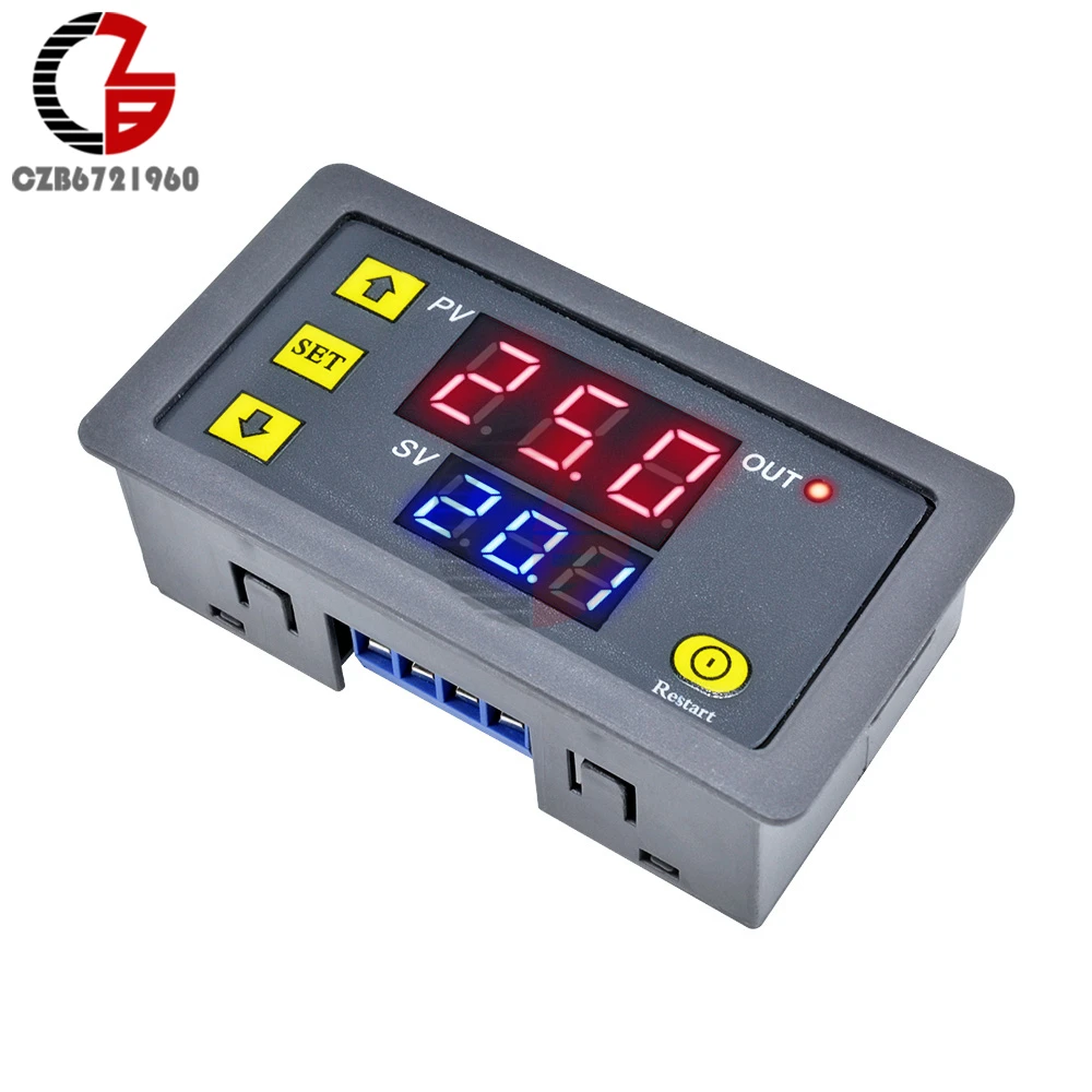 12v 110v 220v Dual Led Display Digital Time Delay Relay Module Timing Delay Cycle Timer Relay ...