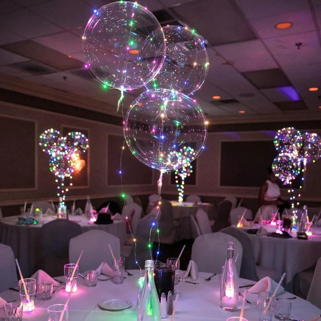 LED Light Up Bobo Balloons Party Decorative Fillable Transparent ...