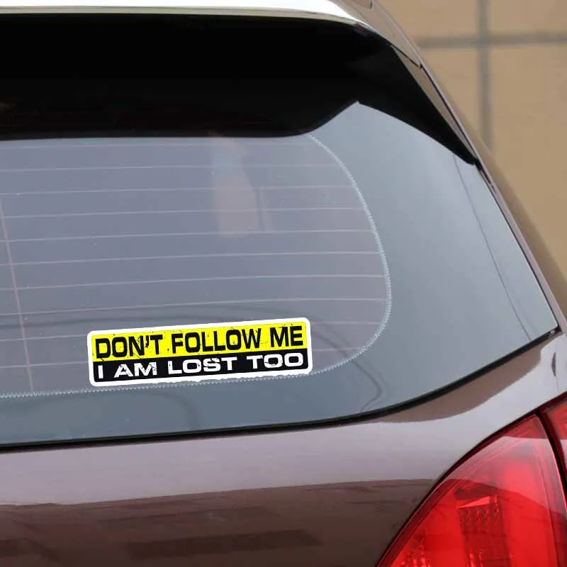 2x 18cm*4cm Pvc Funny Interesting Don't Follow I Am Lost Too Car ...