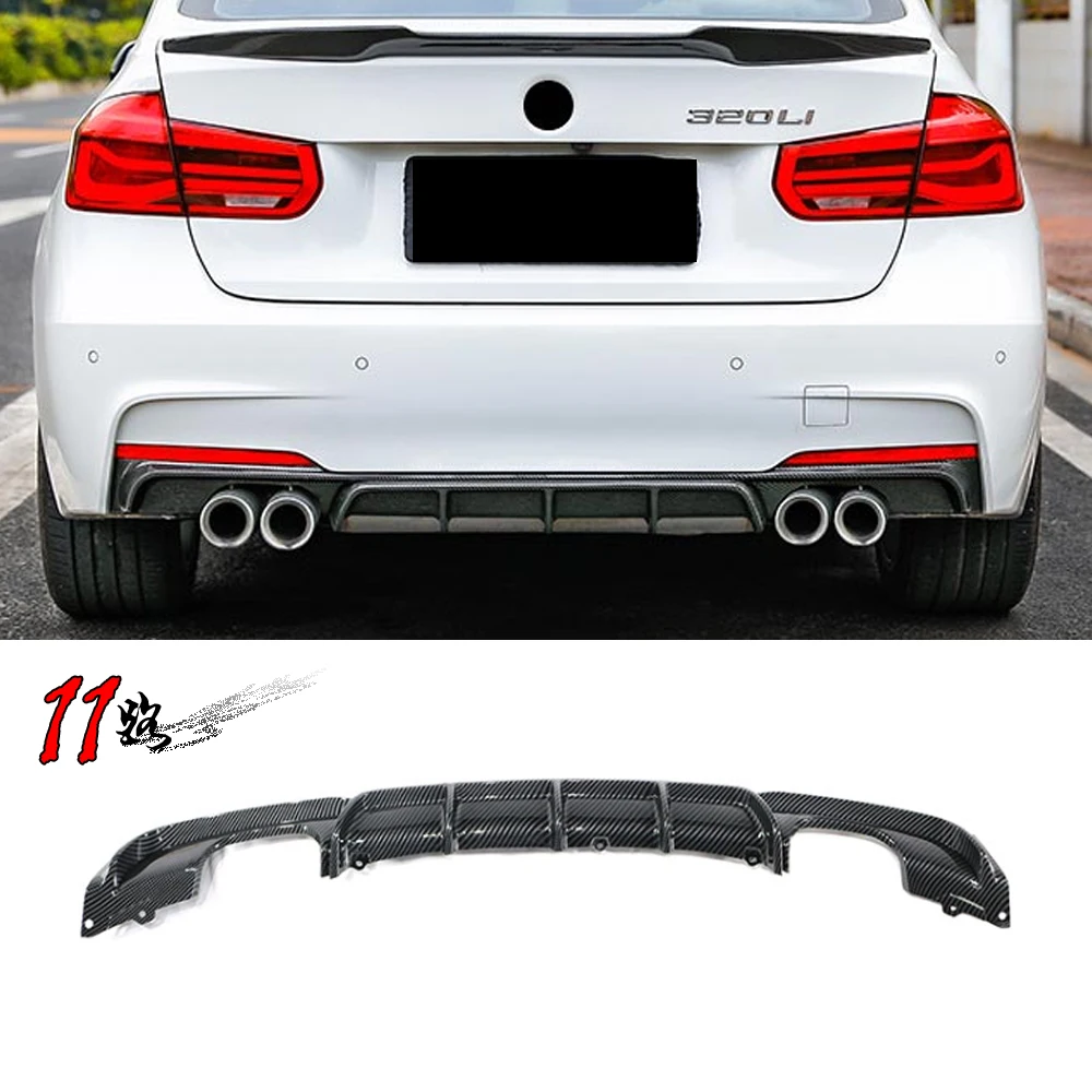 Carbon Look Rear Diffuser Bumper For Bmw 3 Series F30 F31 M Package ...