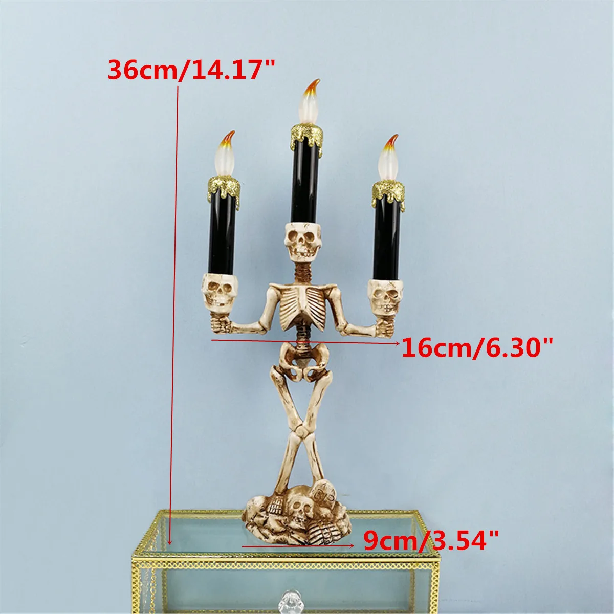 Halloween LED Skeleton Candle Light Stand For Halloween Decoration ...