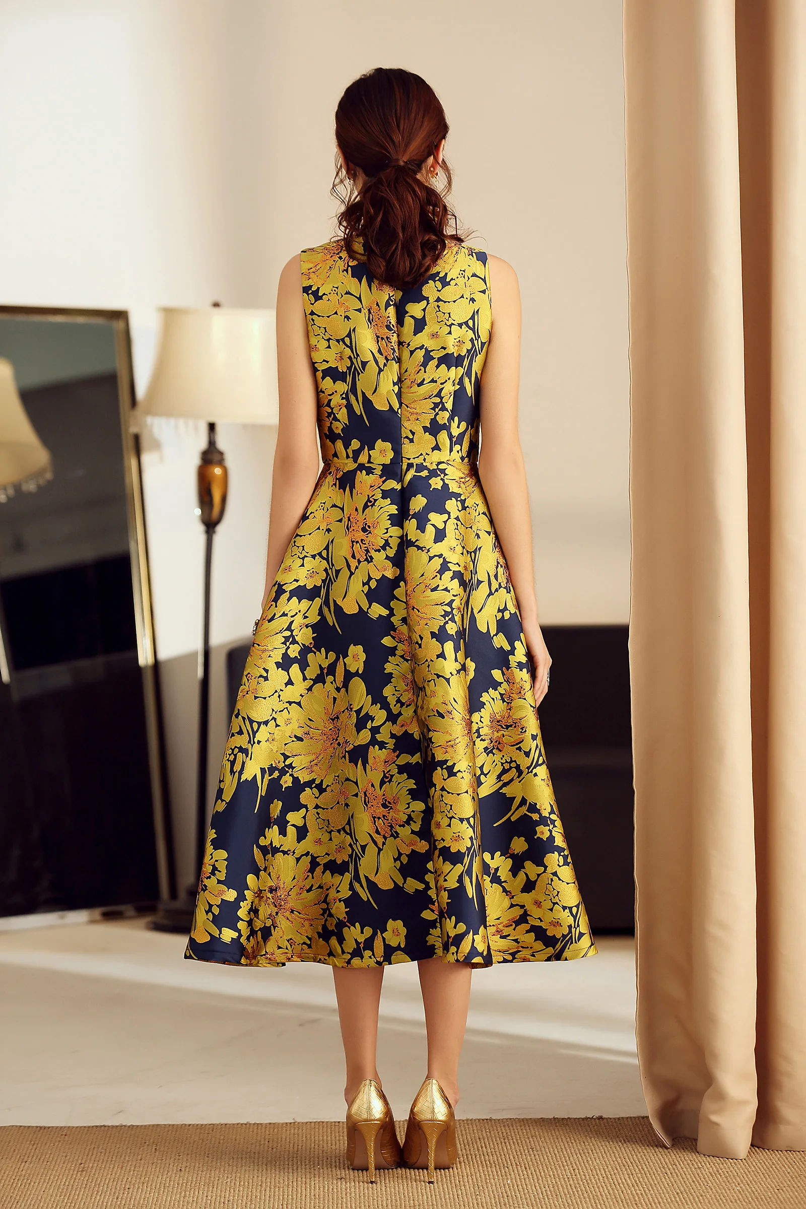 Floral Jacquard Dress