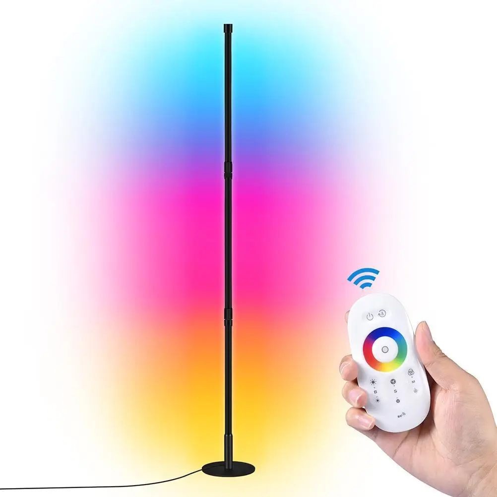 모던한 색상 변경 Led 플로어 램프 20w 밝기 조절 가능 Rgb 플로어 램프 코너 조명 거실 침실용 플로어 램프