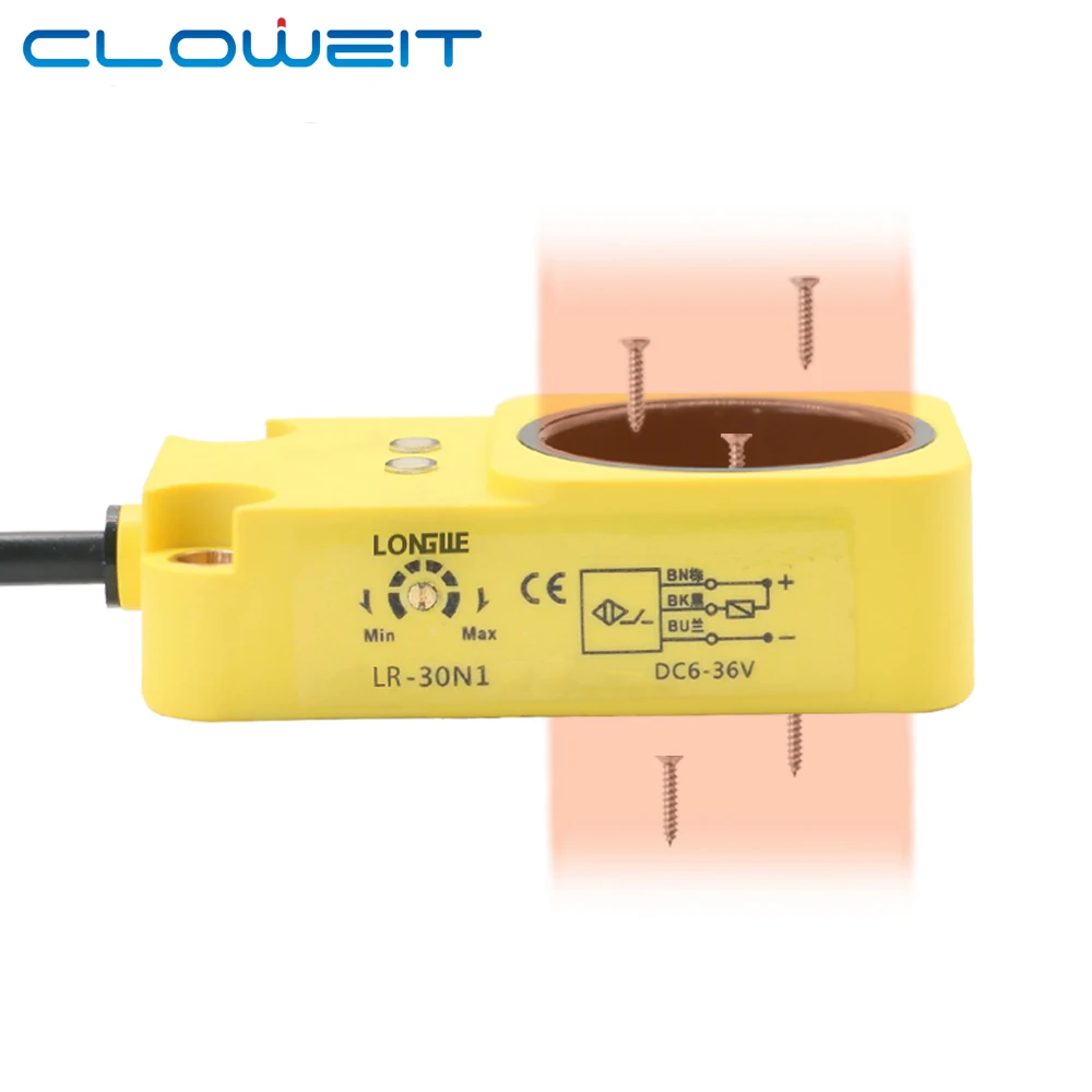Cloweit-Ring-Indutive-Proximity-Switch-Screw-Spring-Steel-Ball-Metal ...
