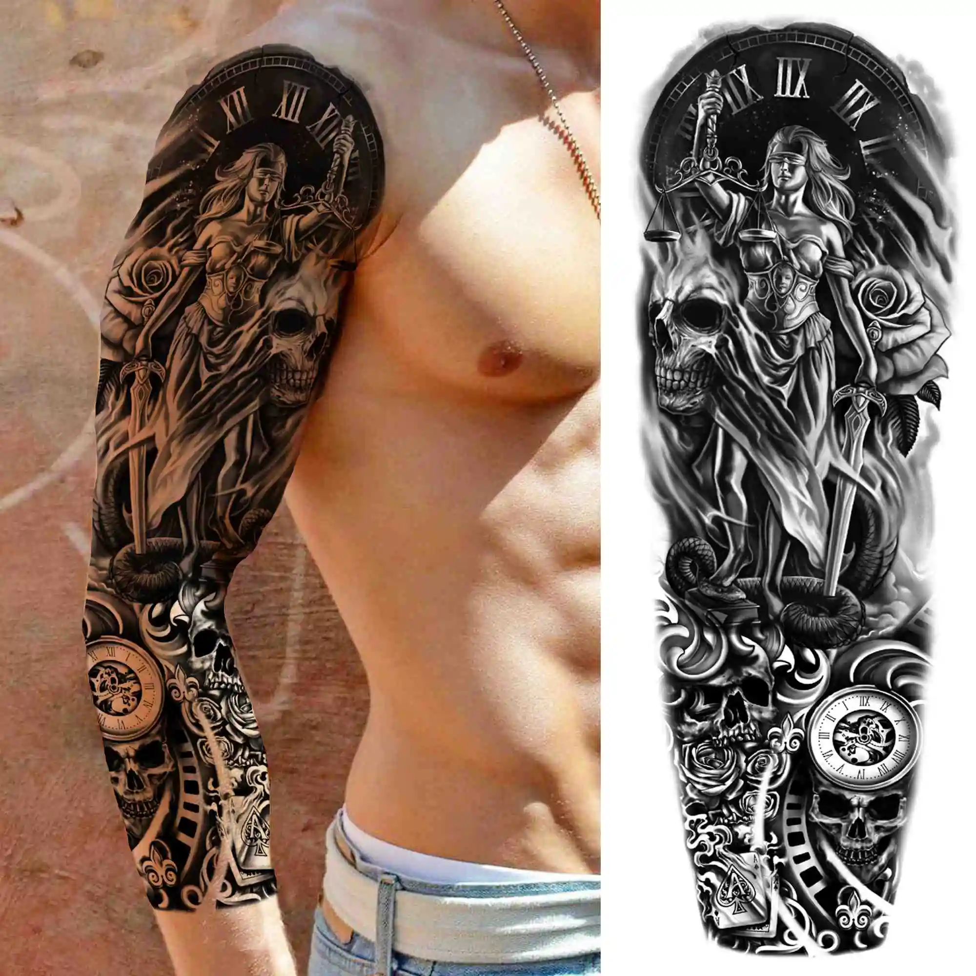 Death Tattoo Half Sleeve