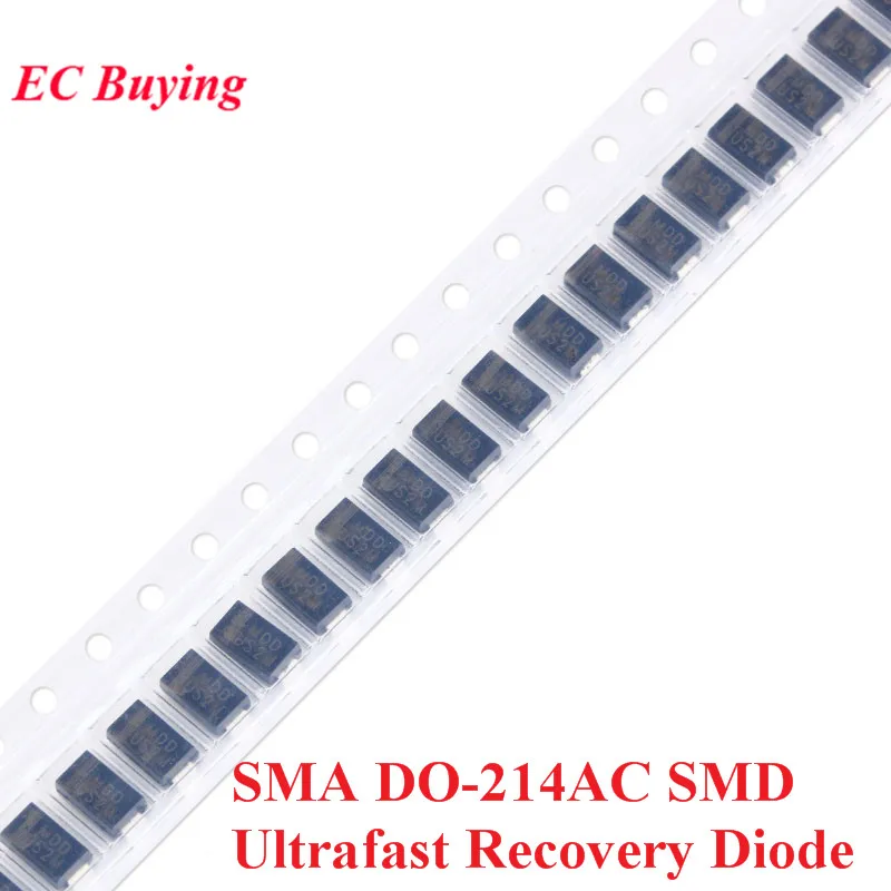 100pcs SMA DO 214AC SMD Ultrafast Recovery Rectifier Diode US1D US1J ...
