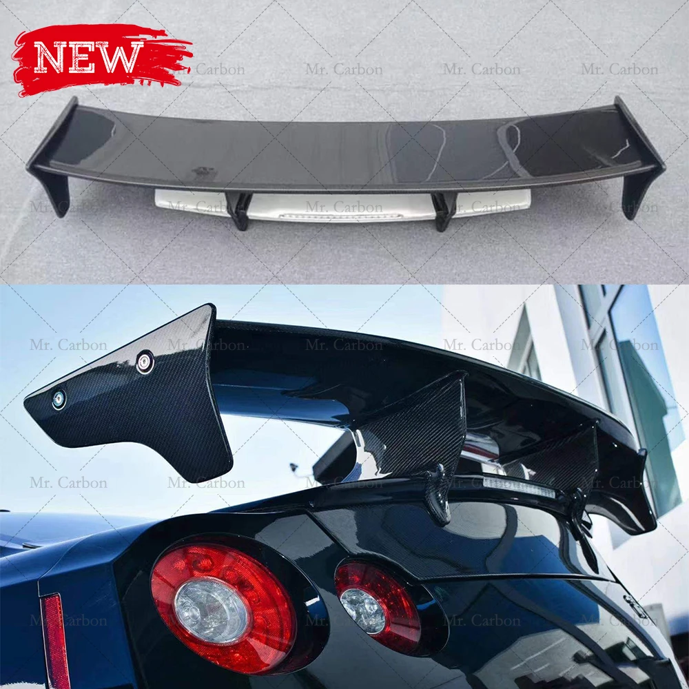 FOR-NISSAN-R35-GTR-TOP-SECRET-STYLE-CARBON-FIBER-ST2-SPOILER-TRIM-BODY ...