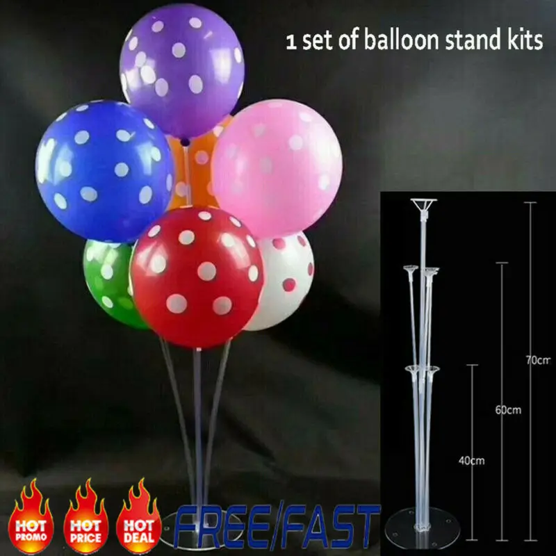1set Birthday Balloon Stick Diy Party Decor Latex Balloon Table ...