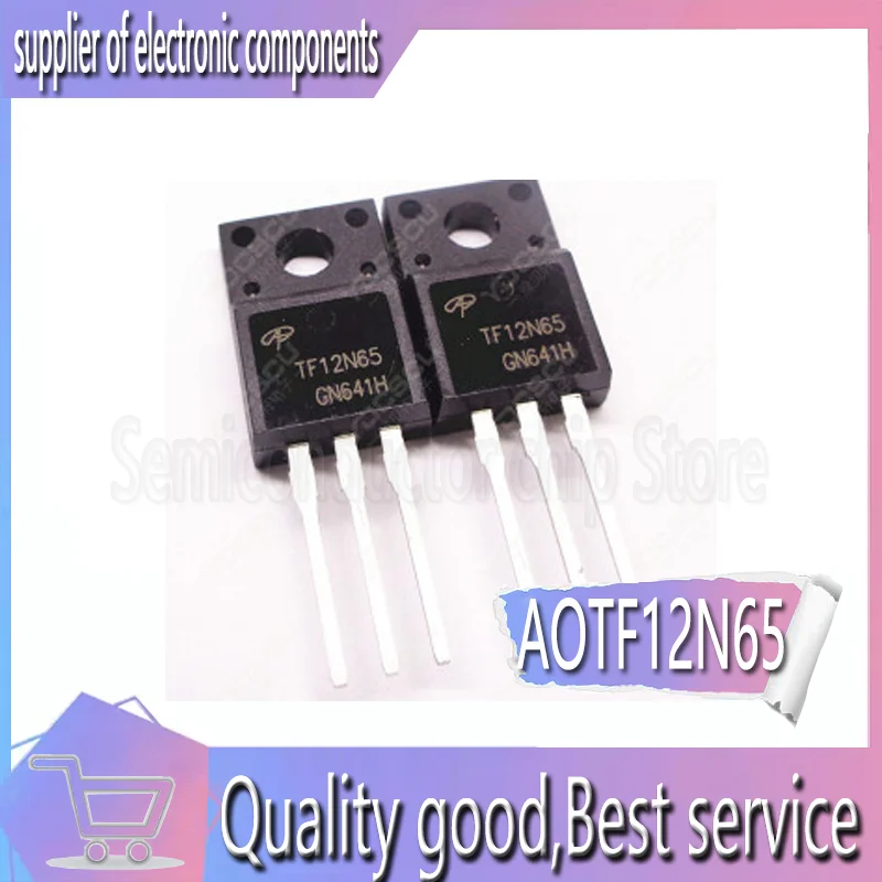 10 개/몫 TF12N65 AOTF12N65 새로운 재고 TO 220F 650V 12A|반도체 집적회로| - AliExpress