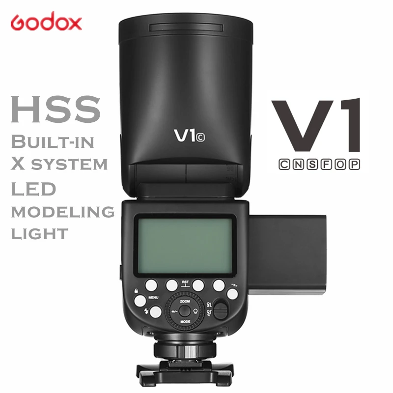 Godox V1 플래시 V1C V1N V1S V1F V1O V1P TTL 1/8000s HSS 2600mAh, 리튬 배터리 ...