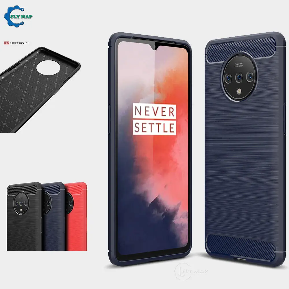 TPU Case for OnePlus 7T T7 Fibre Soft Silicone Phone Cover Coque for ...
