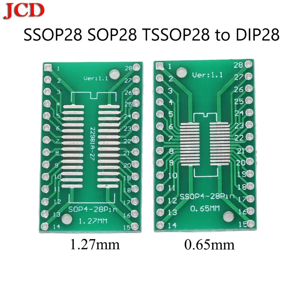 JCD ใหม่ SSOP28 SOP28 TSSOP28 To DIP28 Adapter Converter 0.65MM PCB ...