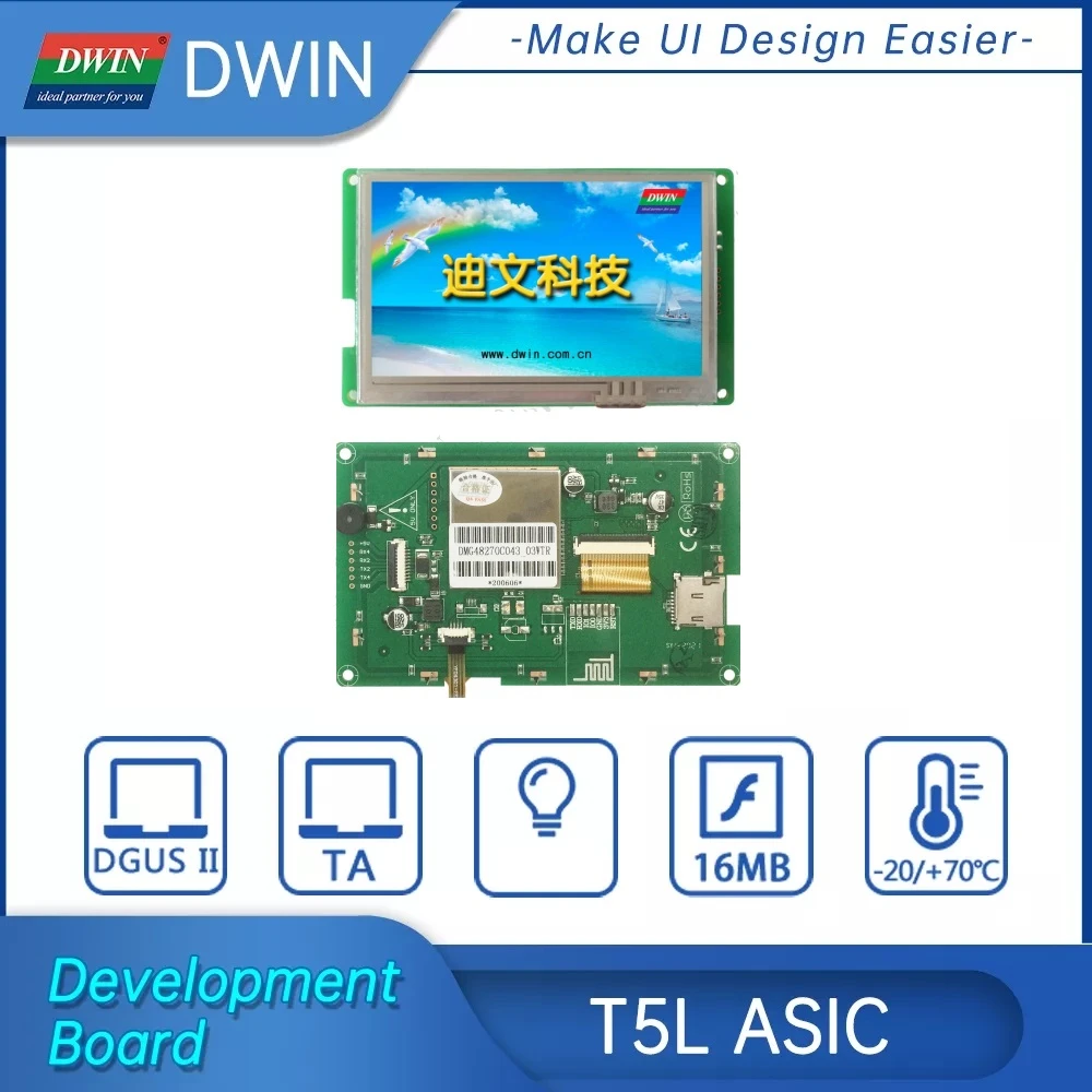 DWIN 4.3 Inch 480*272 TFT Display Intelligent Serial Port screen DMG48270C043_ 03W LCD Touch ...