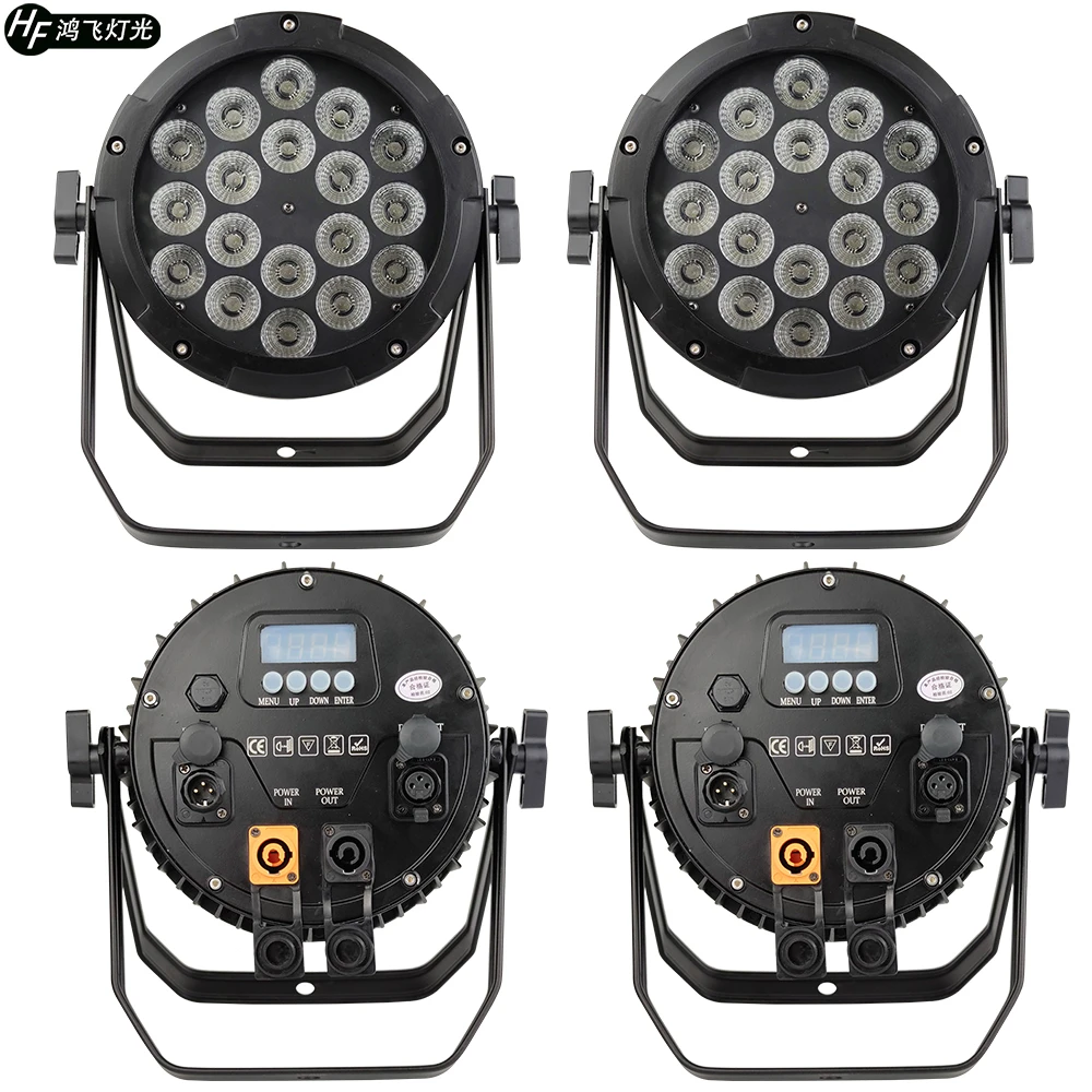4 Pcs 24x18w/18x18w Ip65 Waterproof Led Par Light Rgbwa Uv 6in1 Led ...