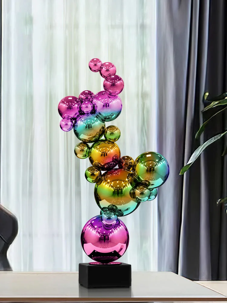 Home-Decor-Abstract-Art-Statue-Living-Room-Desktop-Decoration-Stainless ...