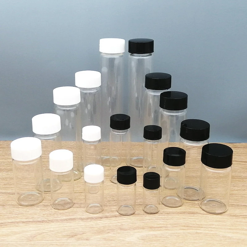 2ml To 60ml Clear Glass Sample Bottle,reagent Vials With Screw Plastic ...