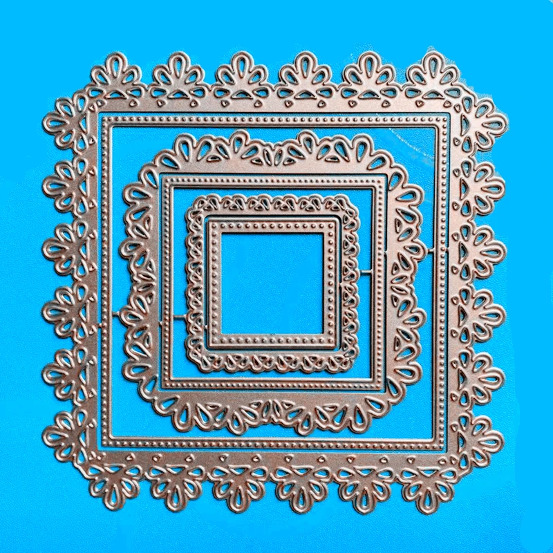SCRAPBOOK Metal Cutting Dies For Scrapbooking Stencils LACE SQUARE ...