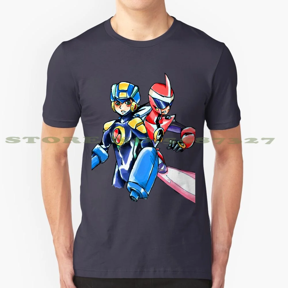 Megaman-Protoman-100-Cotton-T-Shirt-Megaman-Protoman-Rockman-Exe-Battle ...