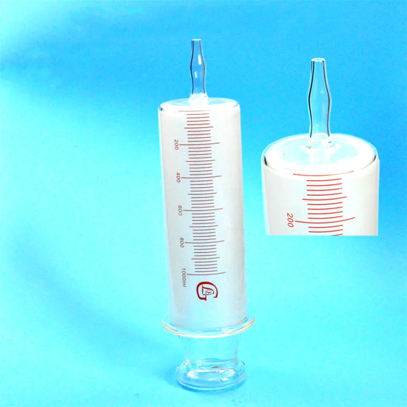 Large Glass Syringes 1000ml With Glass Caliber / Ruhr Locks Caliber ...