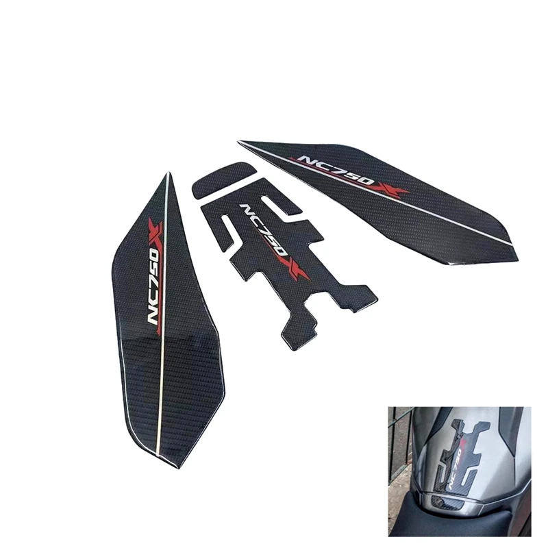 NC750X Fiber texture Motorcycle Fuel Tank Pad Cap Decals Gas Cap ...