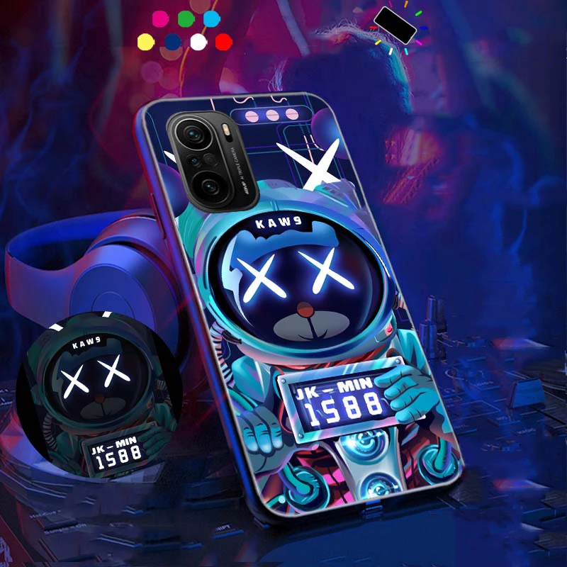 Led Flash Luminous Cases For Xiaomi mi 11 Lite 5g mi11 ultra POCO F3 X3 ...