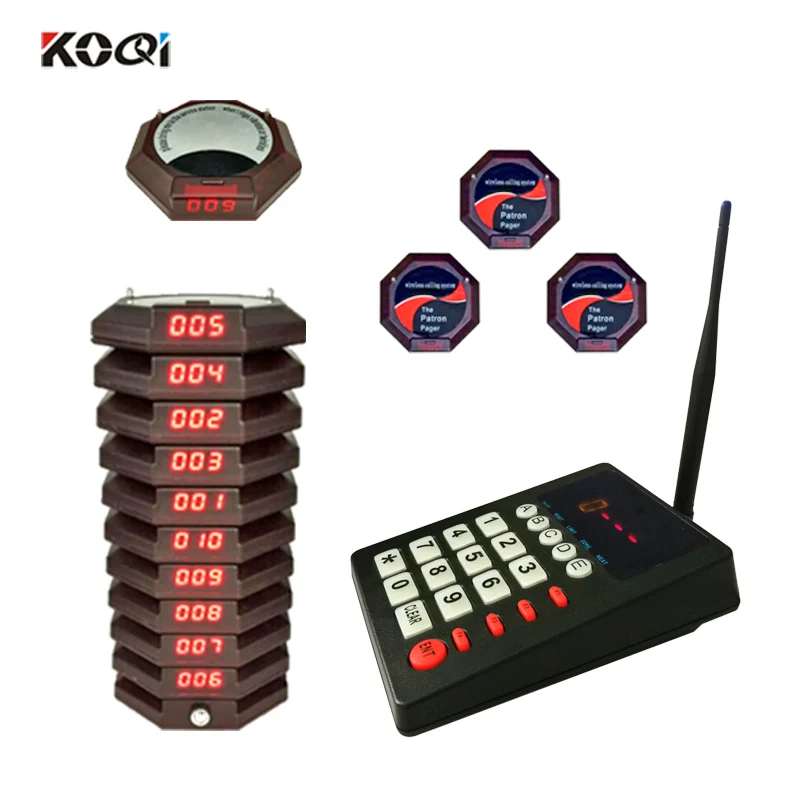 433-92MHZ-Restaurant-Pager-Buzzer-Quiz-Call-System-Beeper-Wireless ...