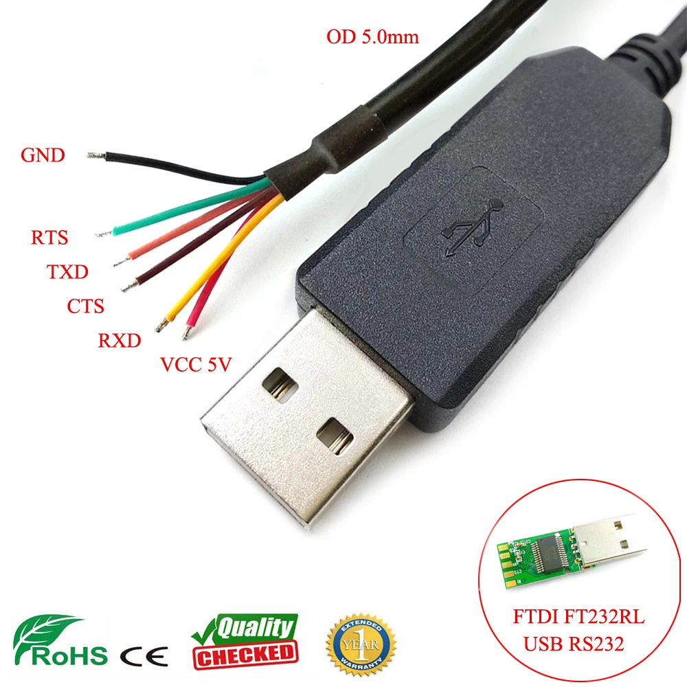 win 10 Android mac ftdi ft232rl usb rs232 adapter cable compatible usb ...