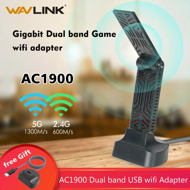Wavlink AC1900 Dual Band USB 3.0 Adapter 5Ghz 1900mbps Wifi Antenna Dongle 2.4G 802.11AC wi-fi ...