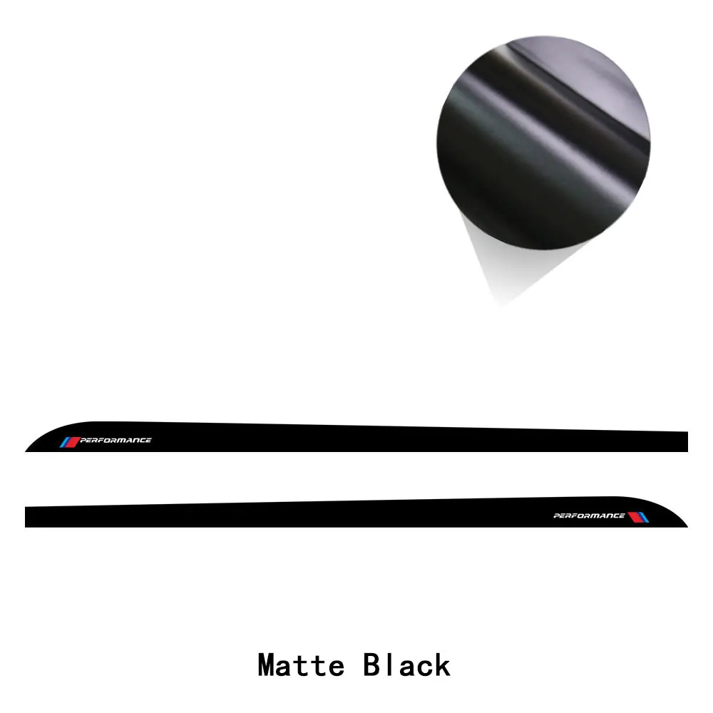 2 Pcs M Performance Body Vinyl Decal Side Skirt Stripes - BMW F20 F30 ...