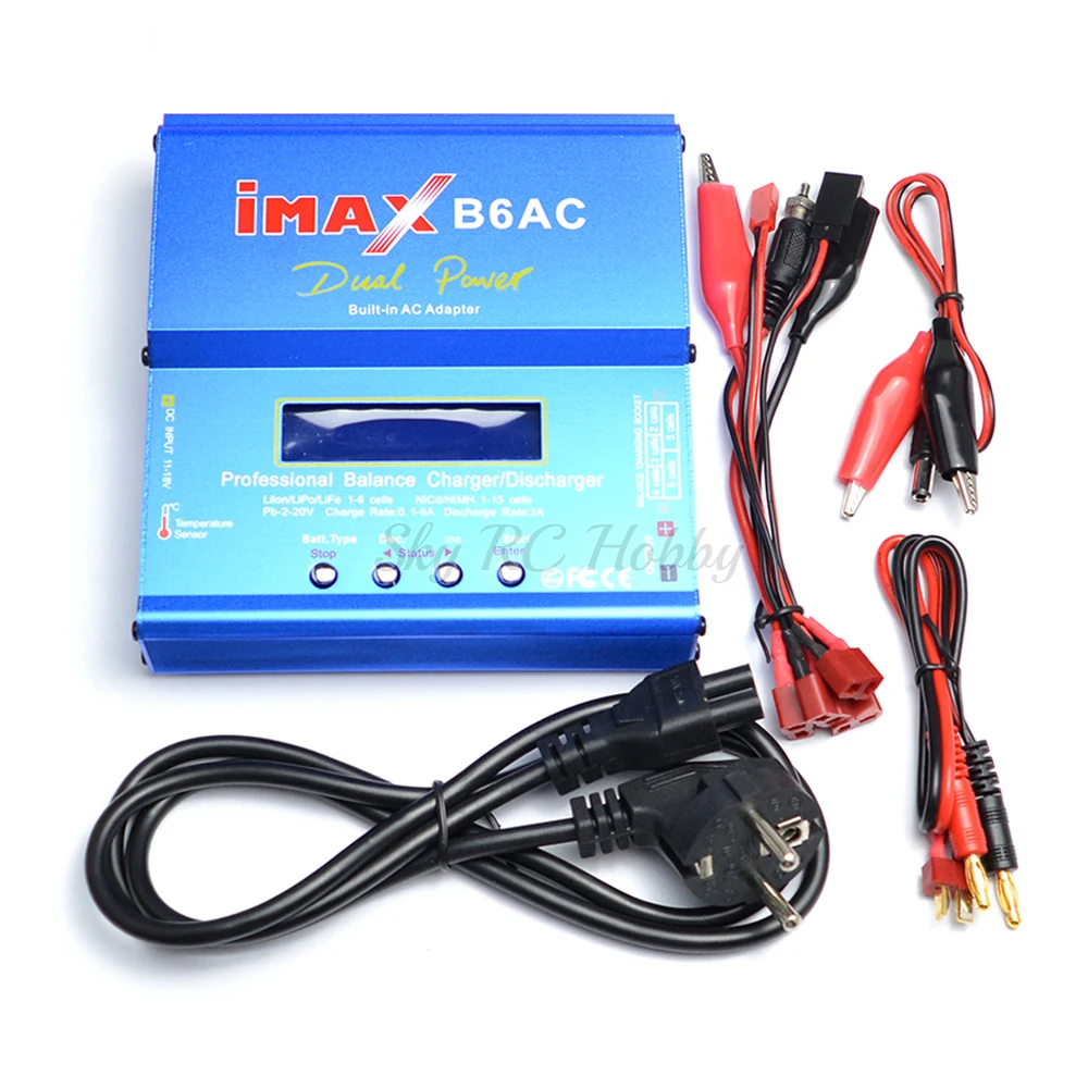 IMAX B6 AC Lipo NiMH 3S RC 배터리 밸런스 충전기/방전기 + B6AC 유럽 범용 전원 코드 전원 케이블 ...