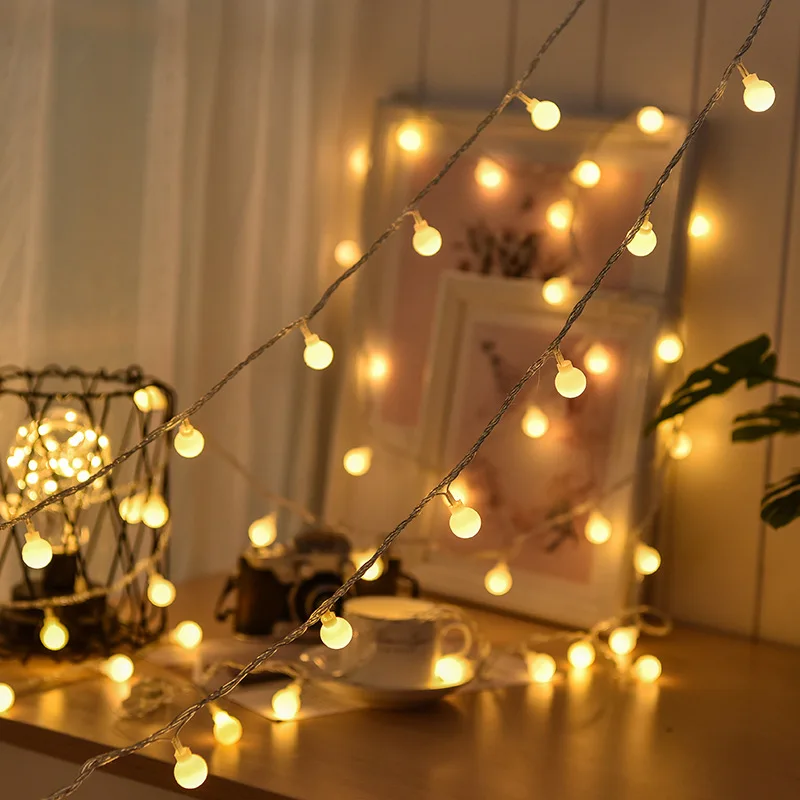 2M-3M-6M-LED-Holiday-Light-Chain-Ball-LED-String-lights-Battery-Light ...
