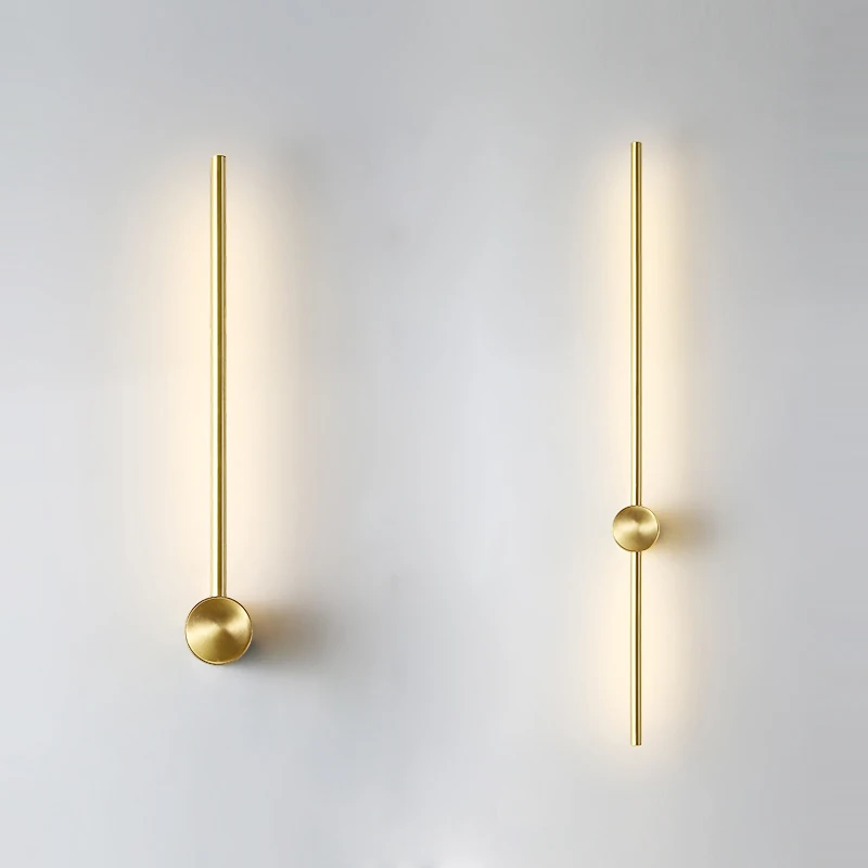 Nordic Led Creative Long Strip Minimalist Wall Lamp Bedroom Modern Wall ...