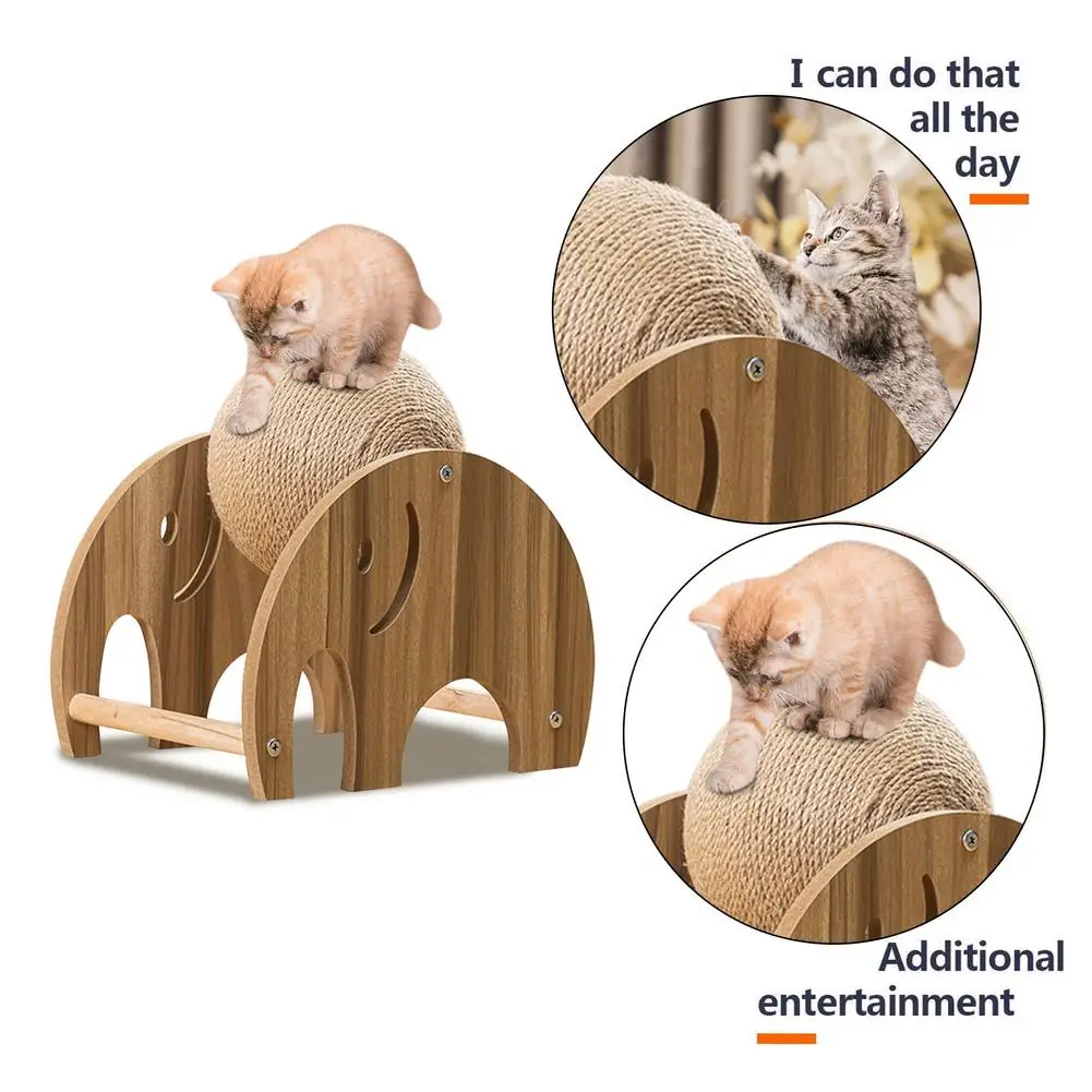 Griffoir,Balle de corde en Sisal pour chat,jouet interactif,griffes ...