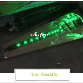 4 String Acrylic Body Electric Bass Guitar, Maple Neck, Rosewood ...