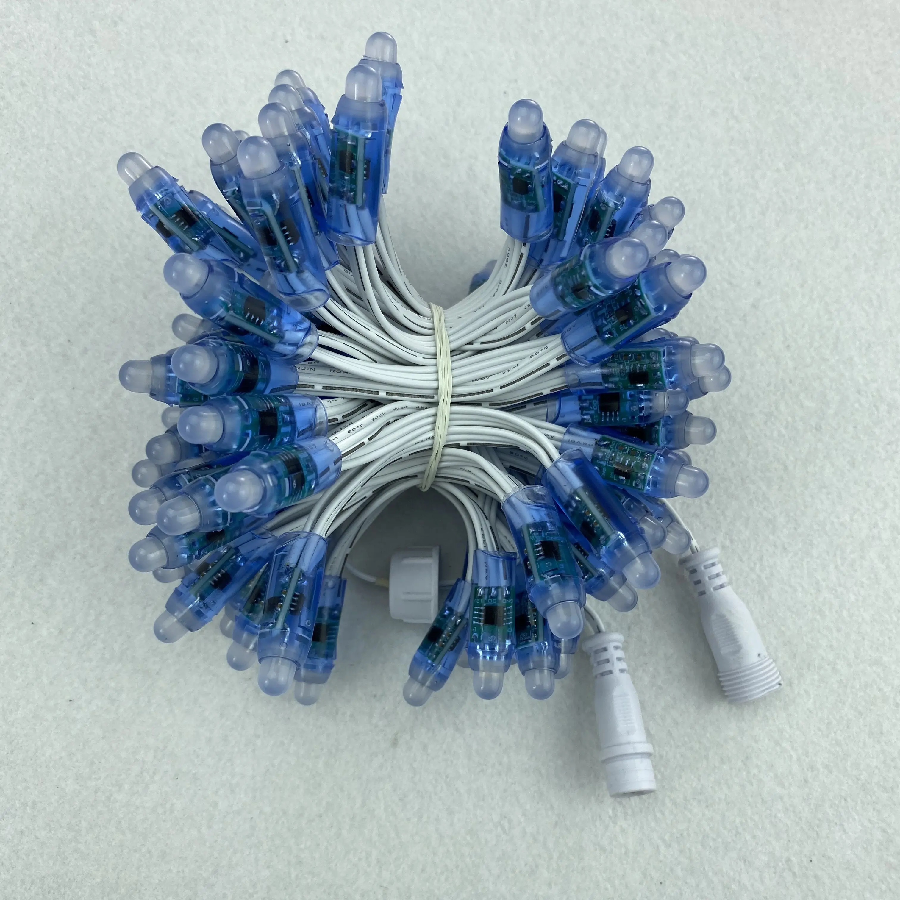 4 inches(10cm)50pcs/set DC12V bullet 12mm WS2811 RGB led pixel node ...