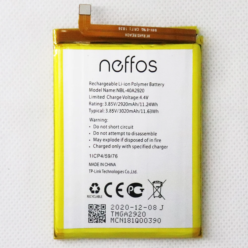 オリジナル3020mah NBL 40A2920バッテリーtp リンクneffos C9A TP706A TP706C携帯電話 + ツール|Mobile Phone Batteries ...