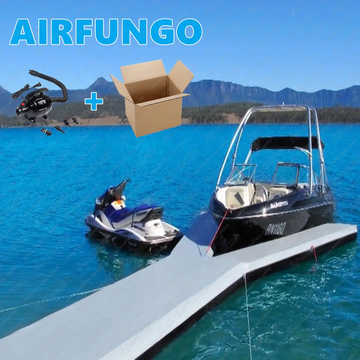 Customization-Y-shape-Drop-Stitch-Pontoon-Inflatable-Yacht-Y-Platform ...