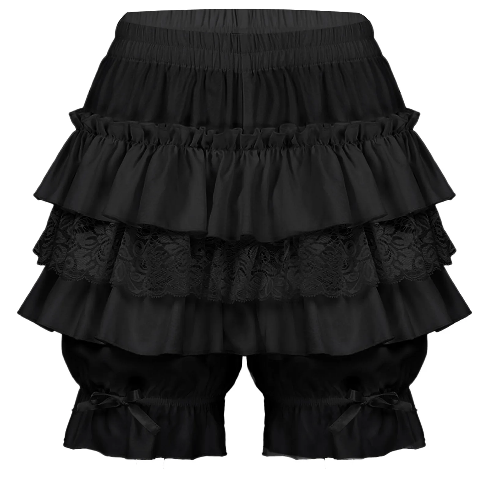 Womens Gothic Victorian Bloomers Pantaloons Lolita Shorts Layered ...