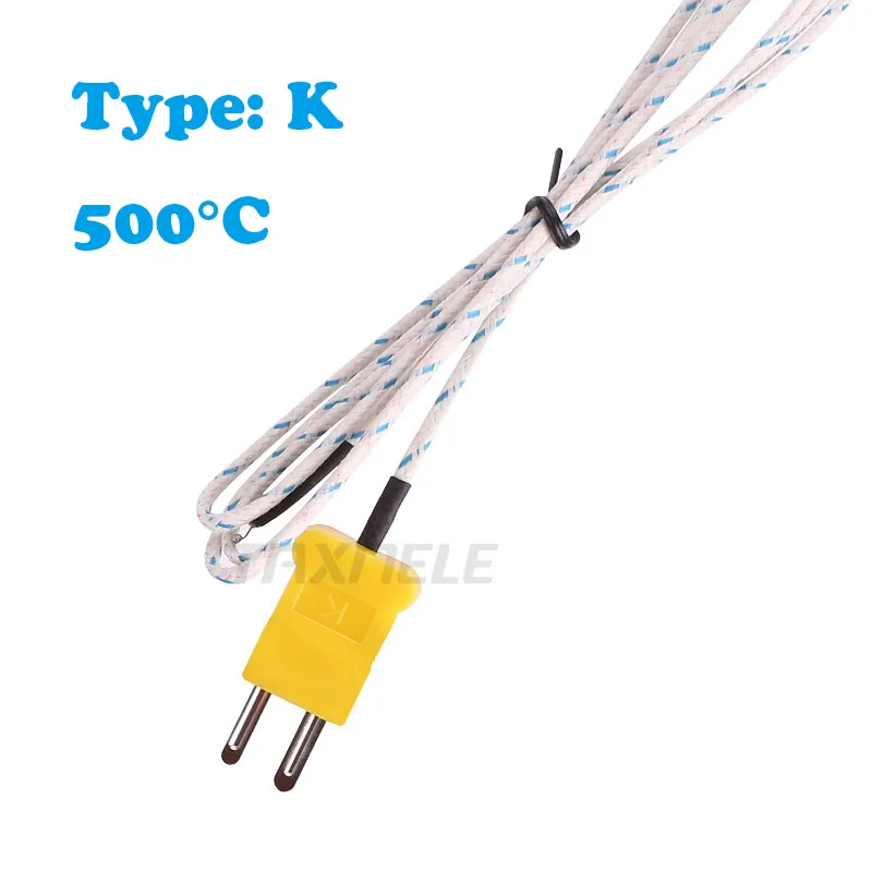 1/1.5/2/3m Length Wire K-type Thermometer Line Test 500°C TP-01 ...