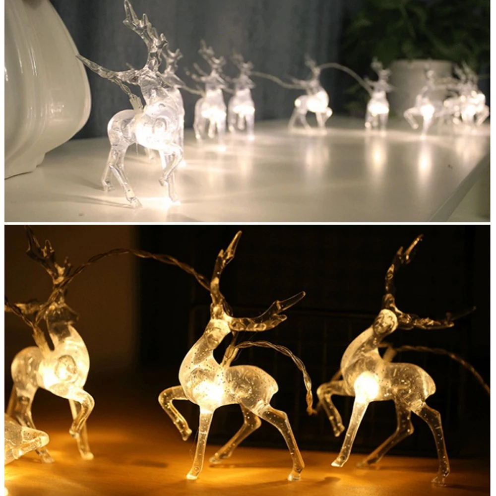 New-Design-Deer-LED-String-Light-1-5M-10LED-3M-20LED-Battery-Operated ...