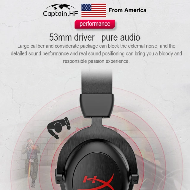 US Captain PRO Hyper X Cloud Core Gaming Headset, for PC, Laptops ...